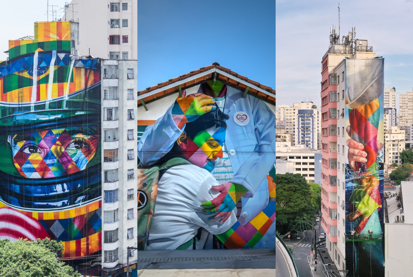 Oito murais do Kobra por São Paulo